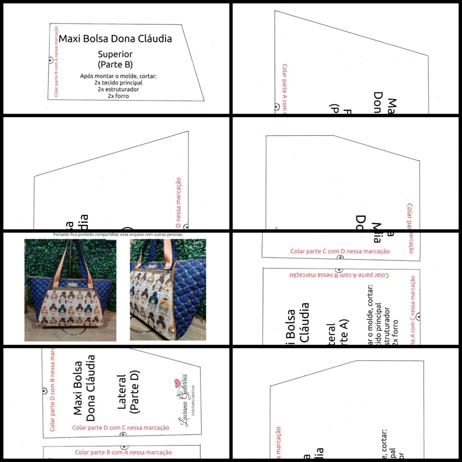Molde PDF Maxi Bolsa Dona Cláudia – LUCIANA GUTERRES